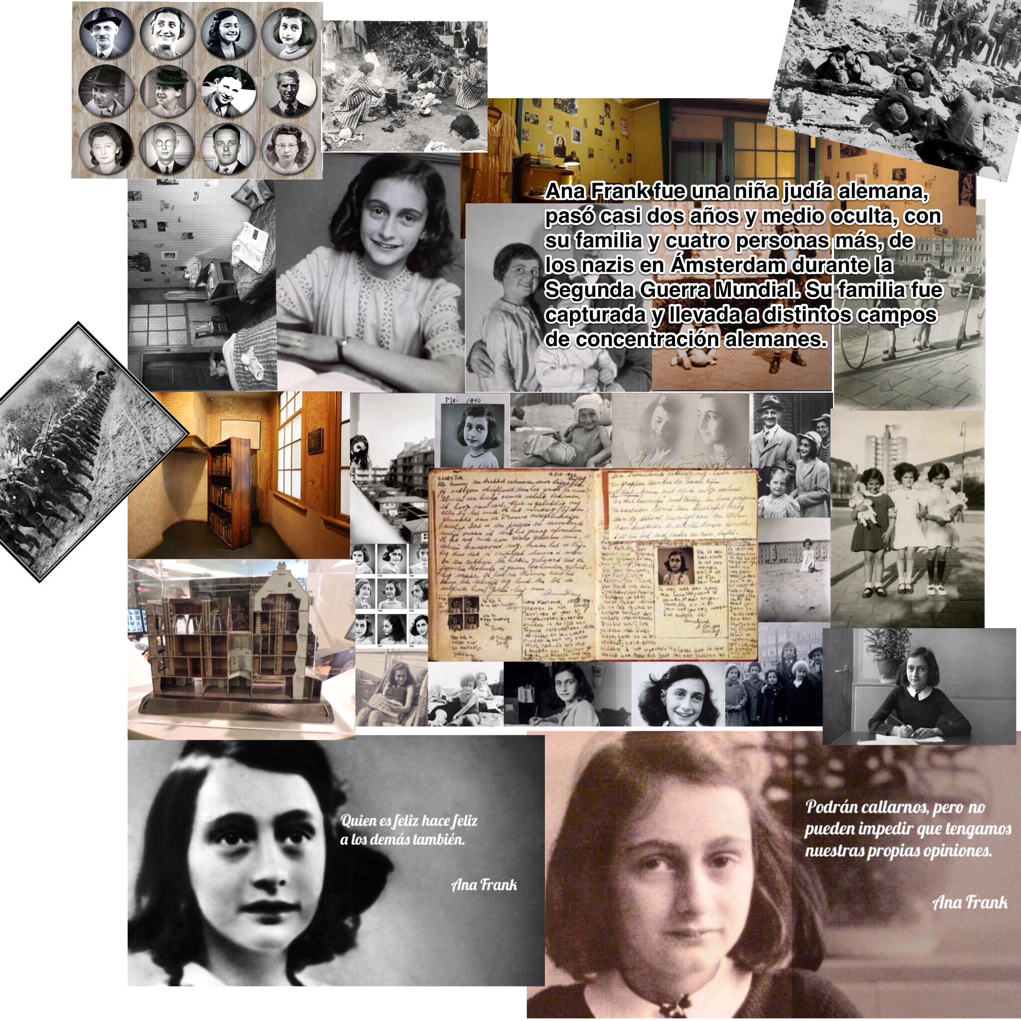 Lecciones de Historia | Collages digitales de Ana Frank